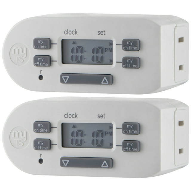 myTouchSmart Indoor Plug-In Digital Timers, Simple Setup, 2-pack, 26745 ...