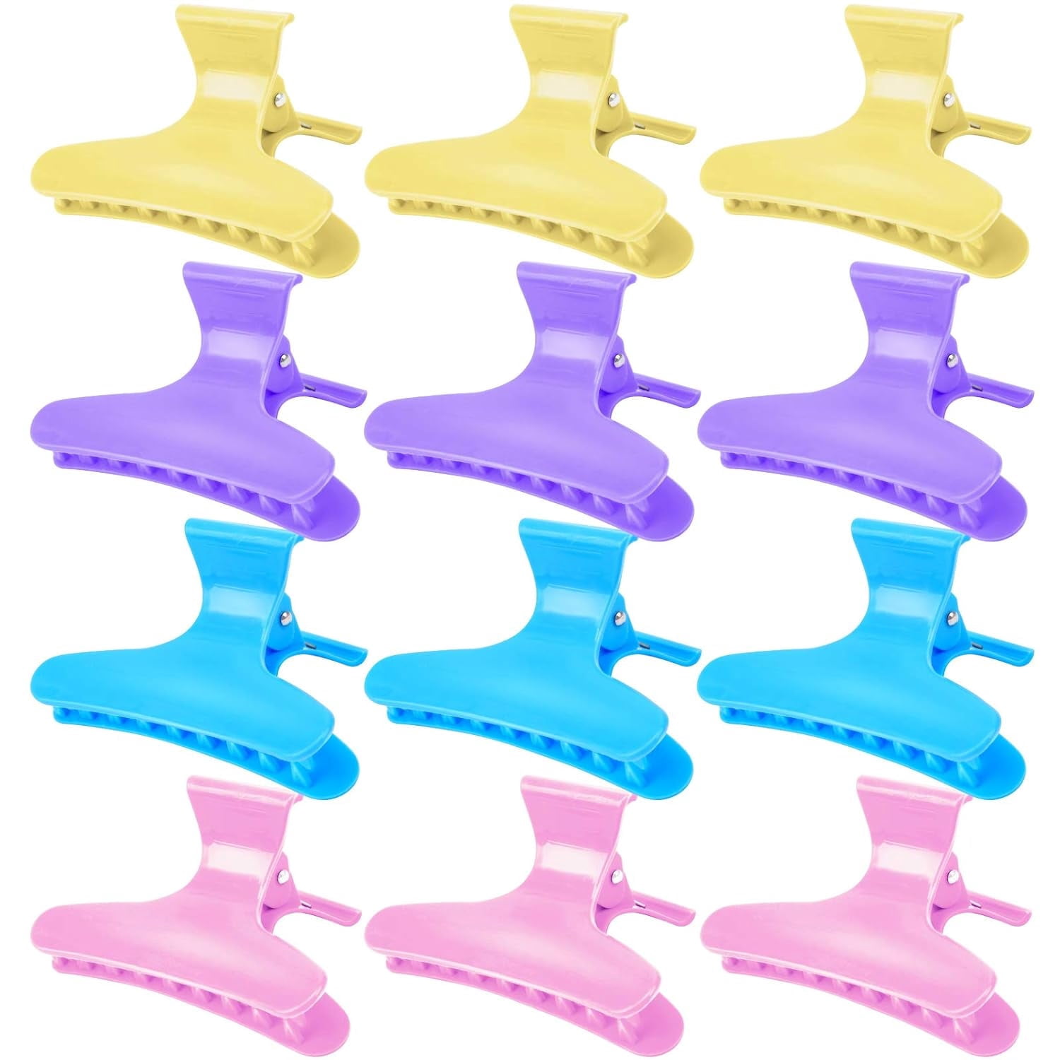mygreen Purple Hot Pink Butterfly Hair Claw Clips for Styling ...