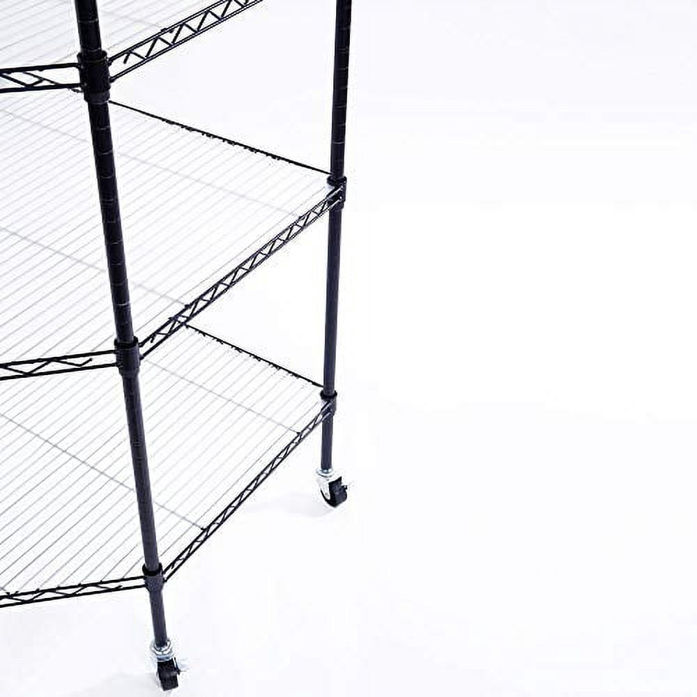 mytunes 6-Tier Corner Shelf, Metal Standing Corner Storage Rack Display ...