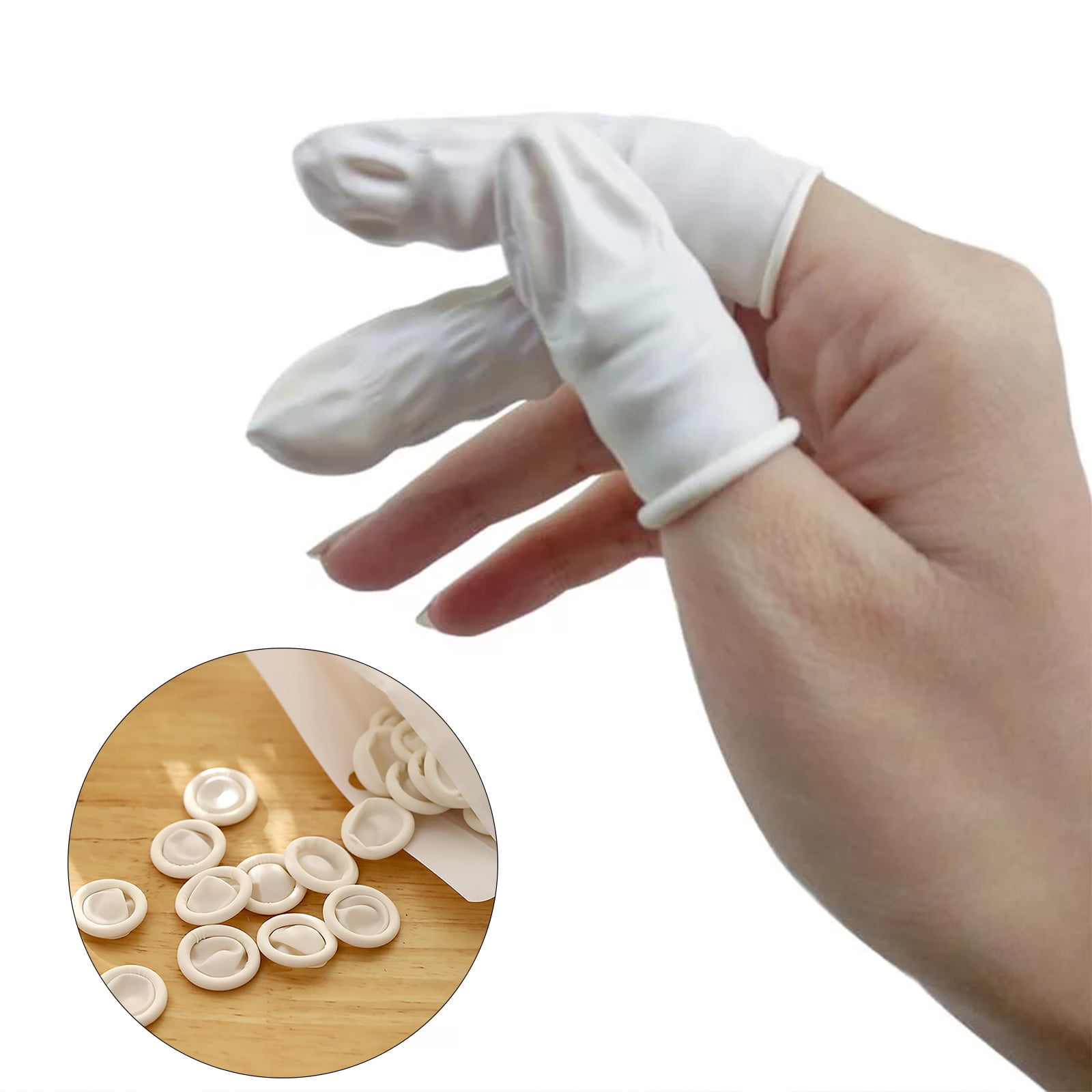 myvepuop Finger Cuff 10Pc Anti Static Disposable Latex Finger Cots ...