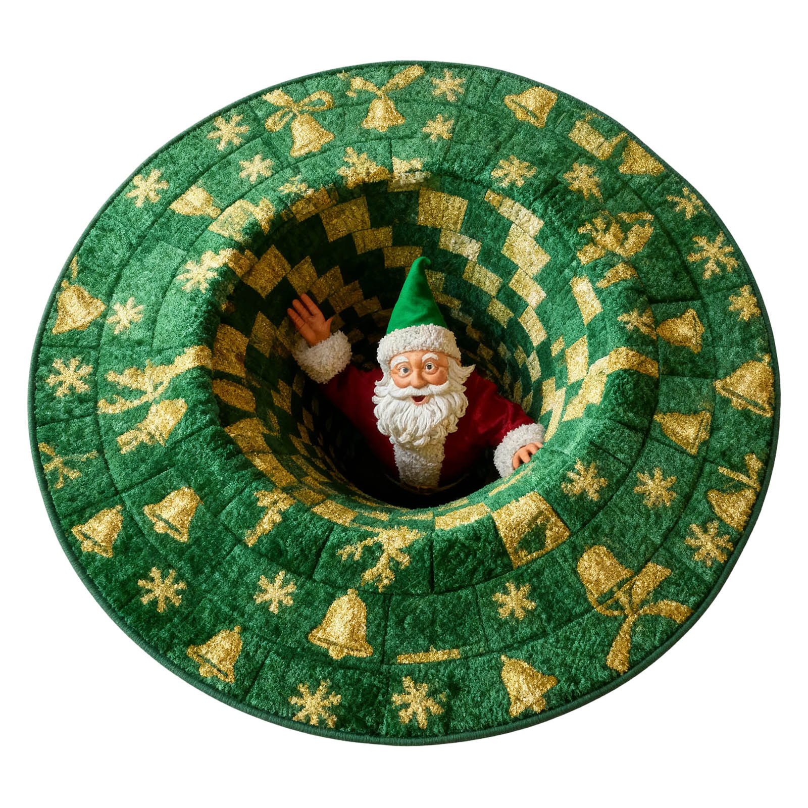 nTRIUQJ Christmas 3D Rug – Christmas Optical Illusion Rugs, Decorative ...