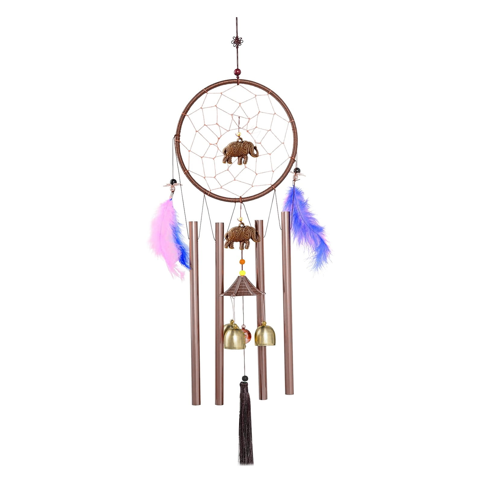 nTRIUQJ Elephant Wind Chimes Outdoor Elephant Gifts for Birthday Unique ...
