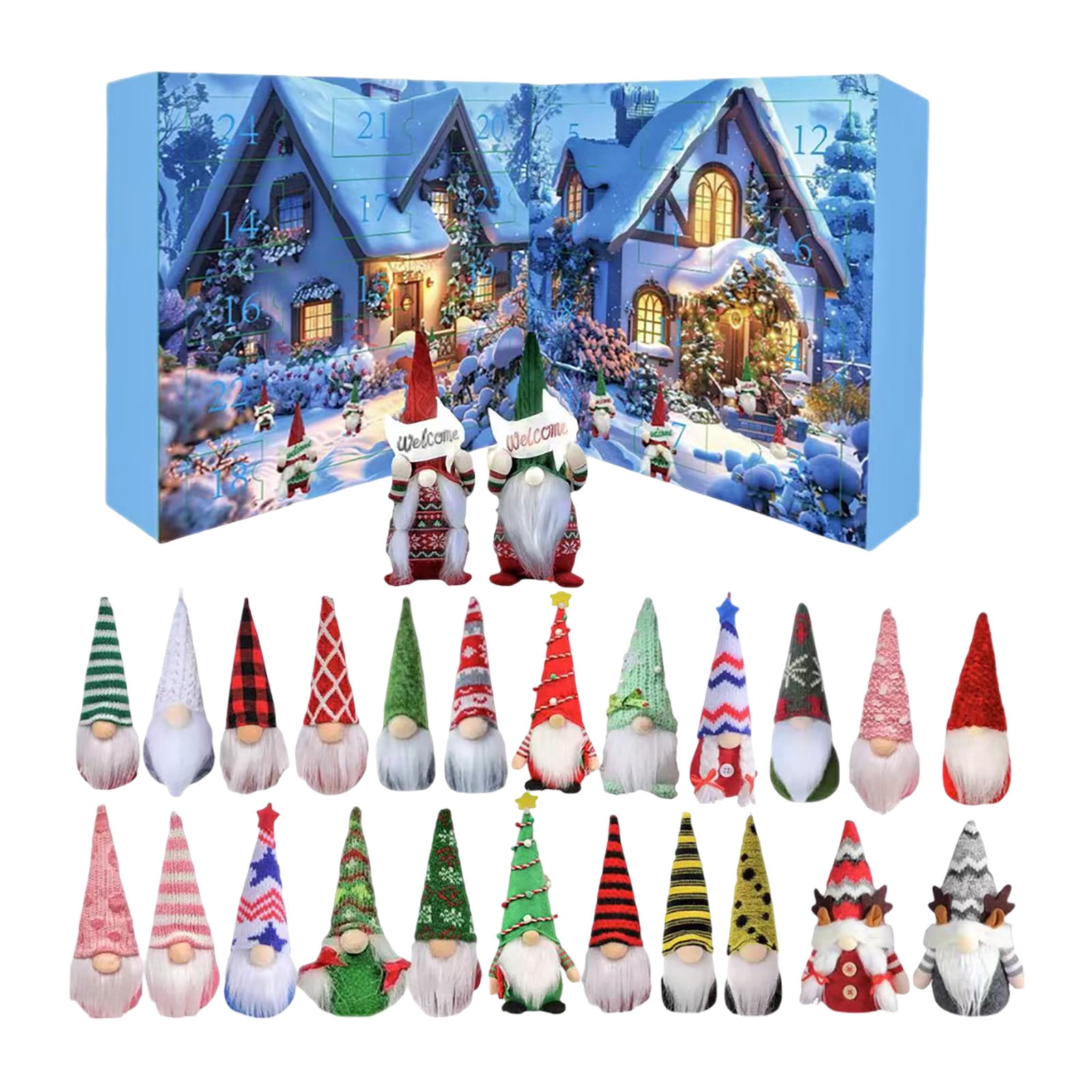 nTRIUQJ Gnome Christmas Advent Calendar 2025: 24Pcs Christmas Gnomes ...