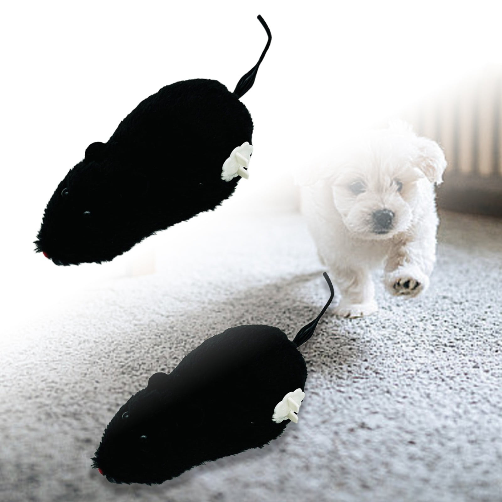 nTRIUQJ Interactive Wind Up Racing Mice Toy with Twirling Tail for Cats ...
