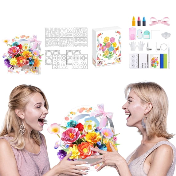 nTRIUQJ Petal Flower Art Kit DIY Craft Floral Arrangement Project for ...