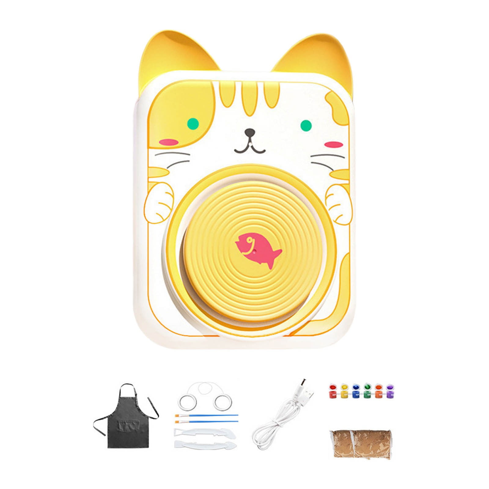 nTRIUQJ Pottery Wheel Machine Ceramic Clay Turntable For Kids Arts And ...