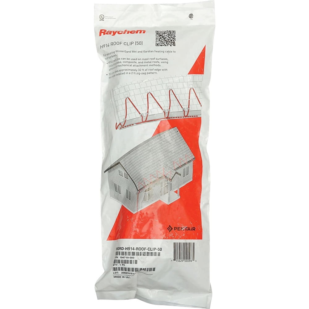 nVent 194719-000 RAYCHEM EasyHeat Roof Clip Bracket Kit - Pack of 50 ...