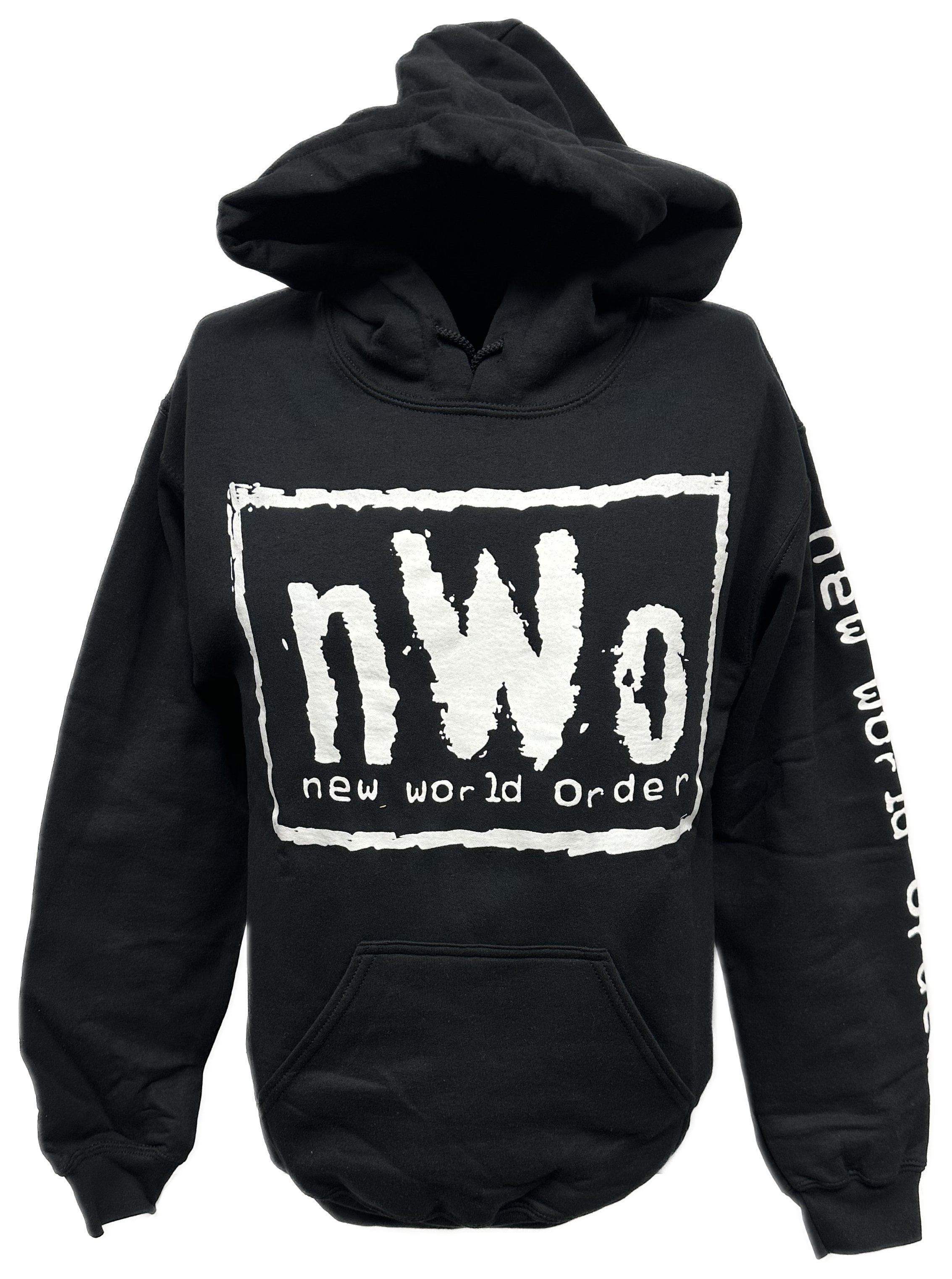 nWo New World Order Hoodie, Men's Black Pullover Sweatshirt, Size XXL ...