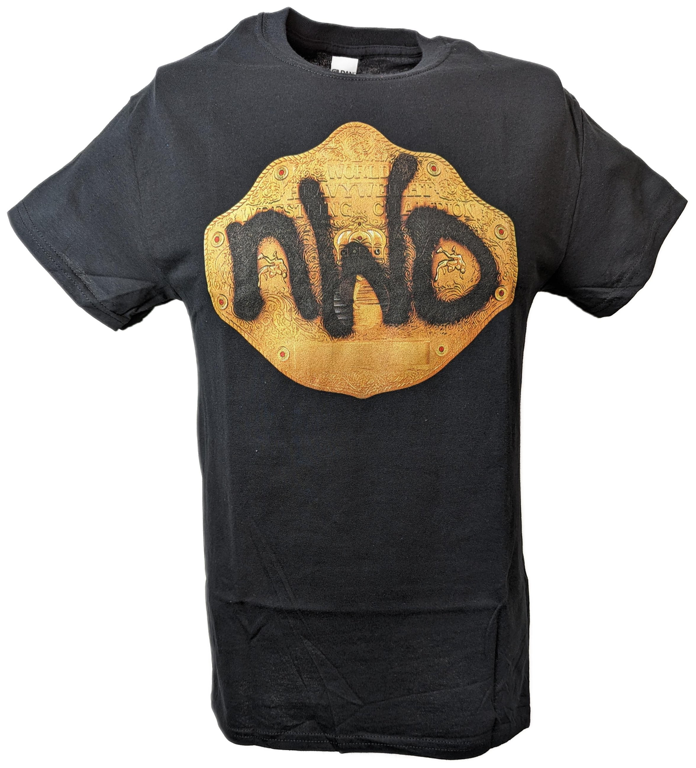 nWo New World Order Spray Paint Title Belt Black T-shirt - Walmart.com