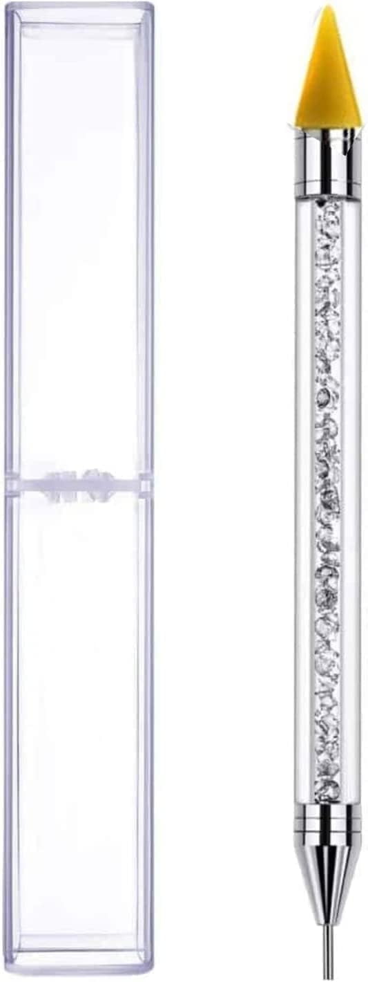 nail art dual ended crystal rhinestone gem picker wax gem pickup pen ...