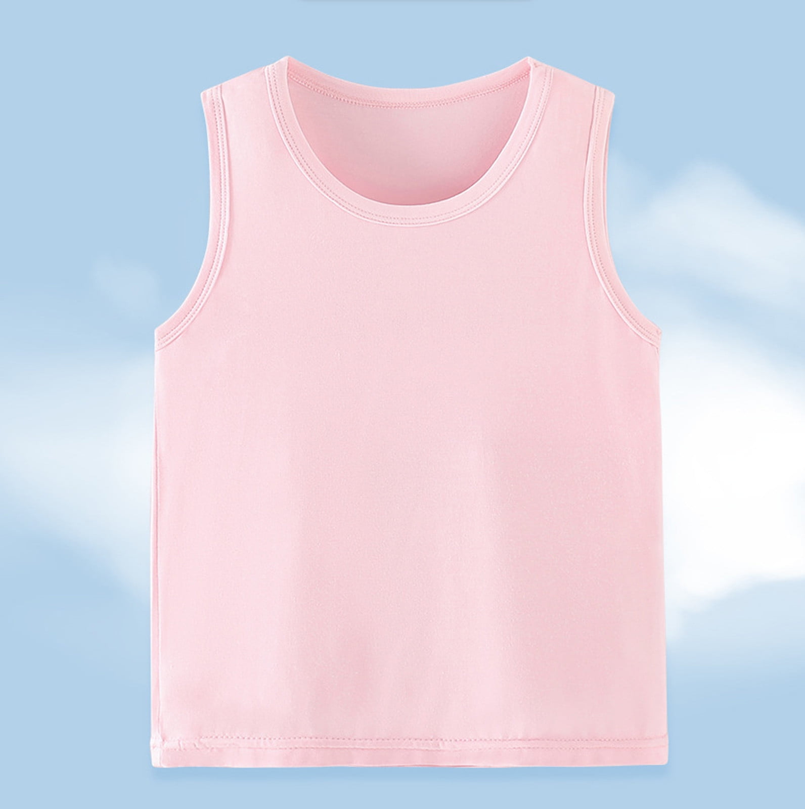 naisibaby Kids Girls Sleeveless Solid Color Sleeveless T-Shirt ...