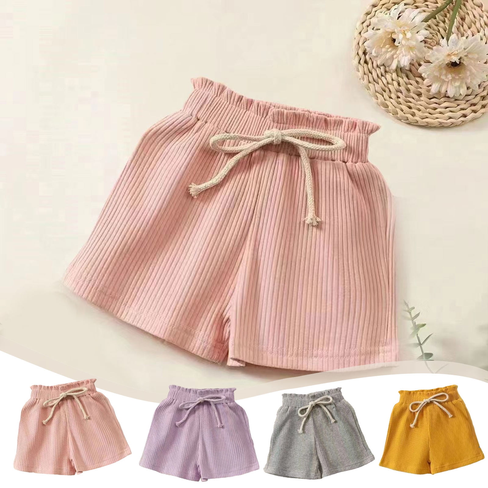 naisibaby Summer Baby Girls New Shorts, Girls Solid Color Striped ...
