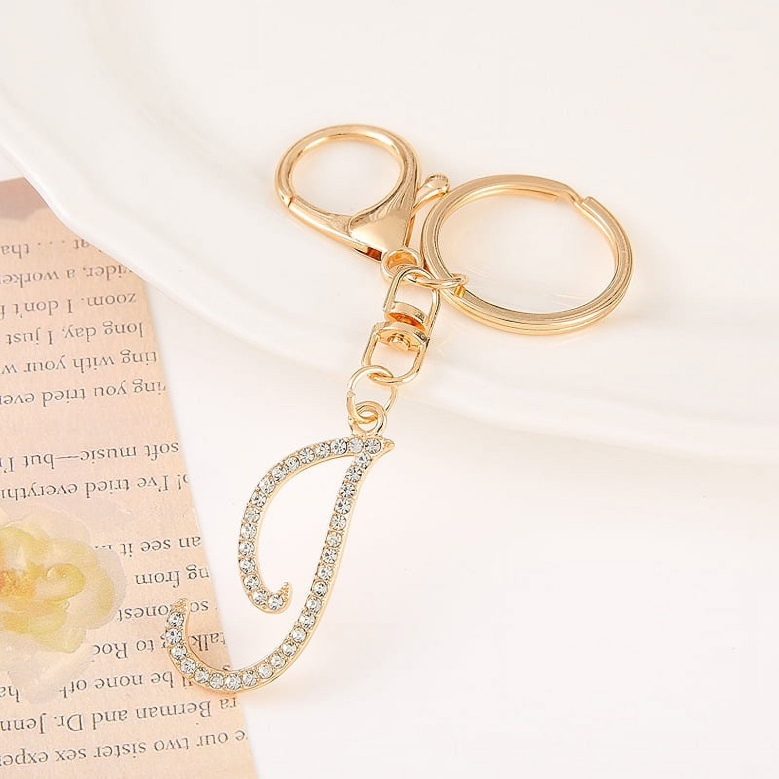 name keychain,letter keychain,keychains for women Initial 26 Letters A ...