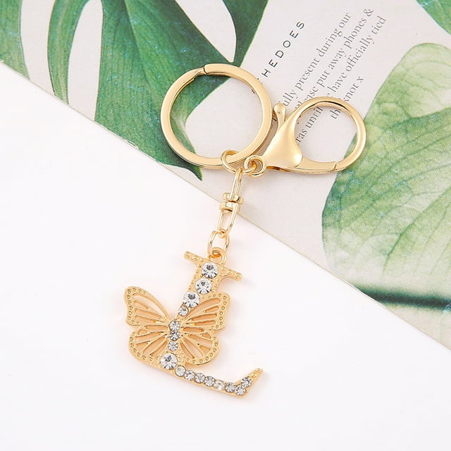 name keychain,letter keychain,keychains for women Initial 26 Letters A ...