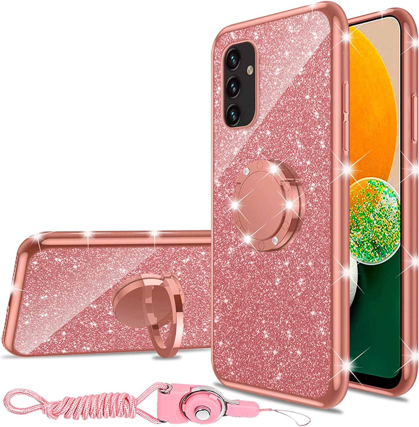 nancheng for Samsung Galaxy A13 5G / 4G Case Women Cute Glitter Soft ...