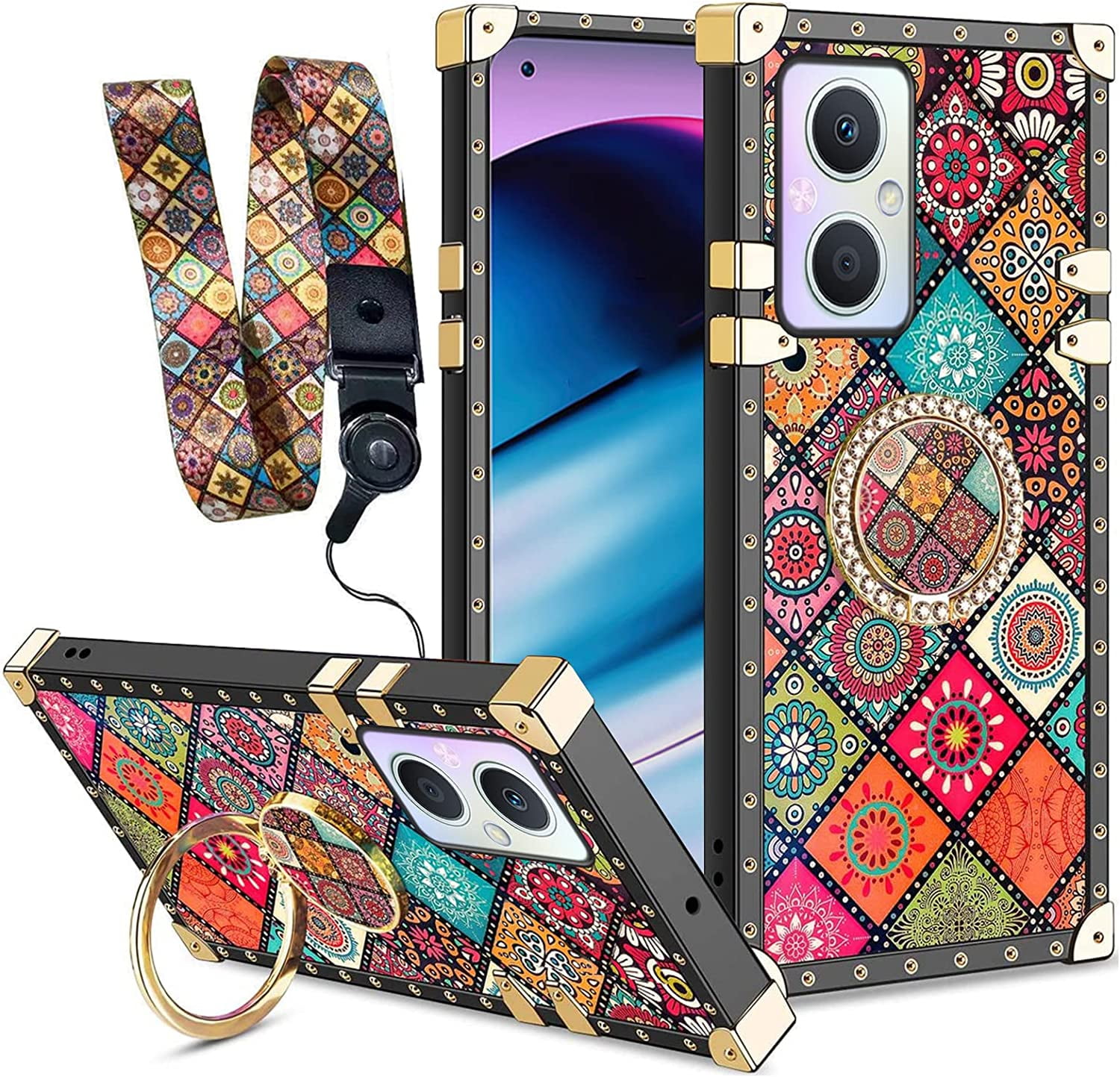 nancheng for OnePlus Nord N20 5G (EB2103) Case with Ring Stand Retro ...