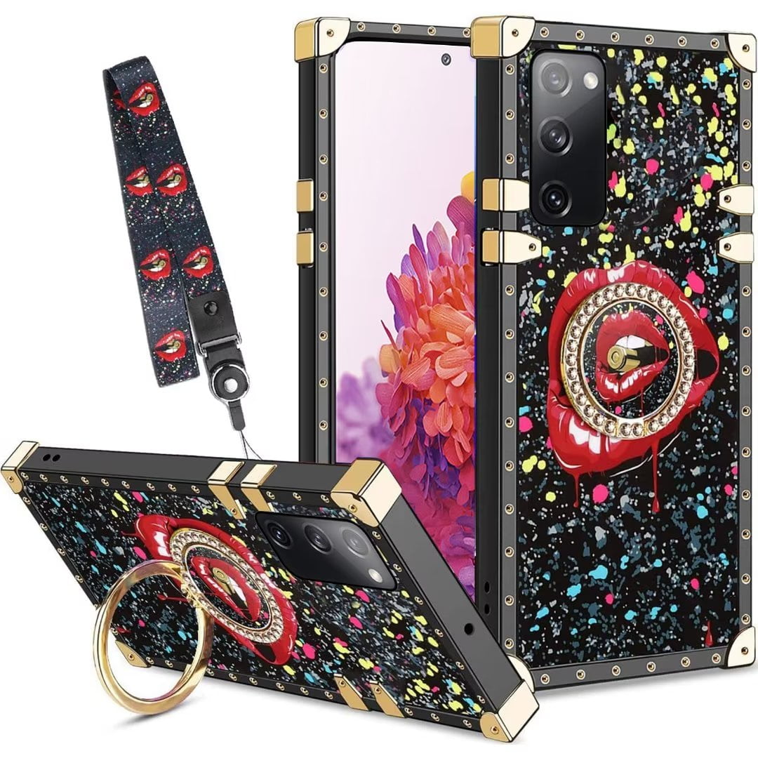 nancheng for Samsung Galaxy S20 FE Square Phone Case with Ring Stand ...