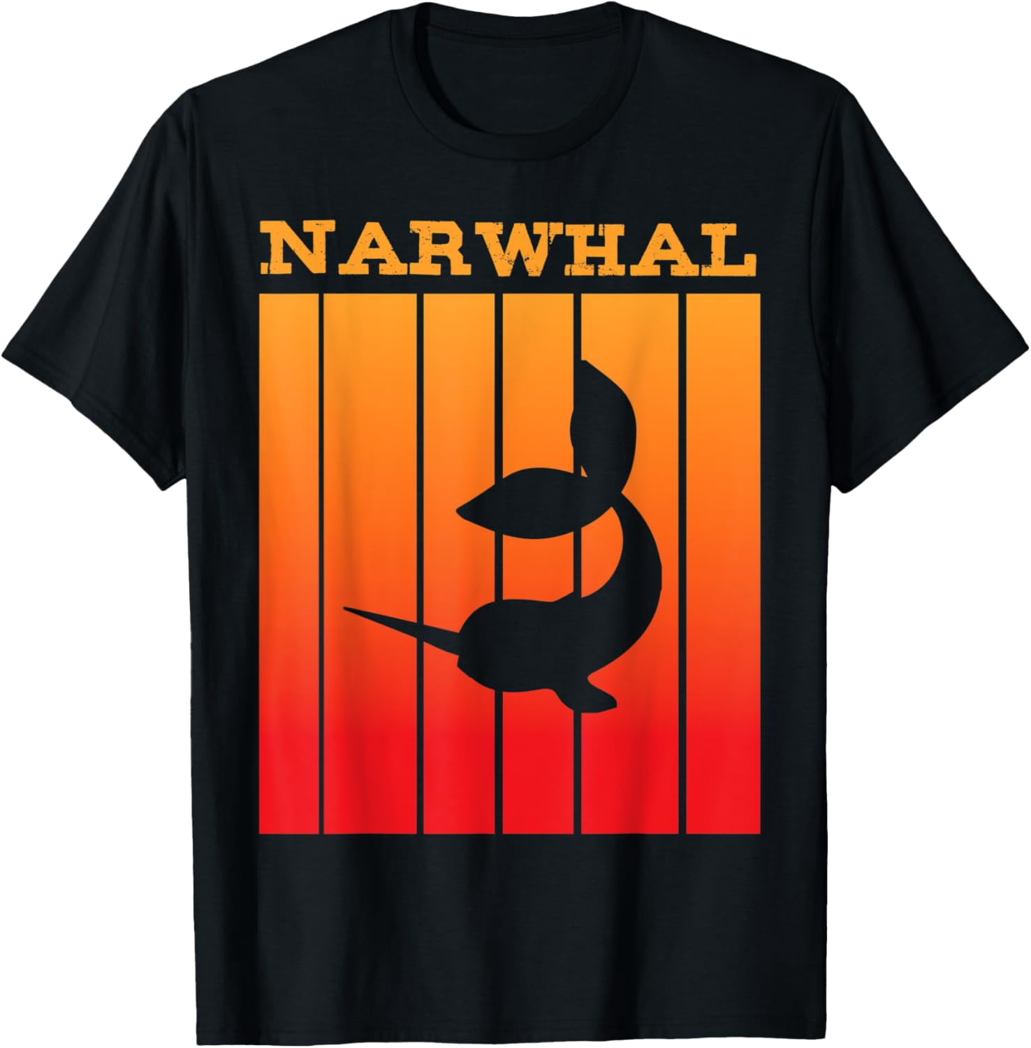 narwhal Shadow silhouette at Sunset T-Shirt men and women can wear ...