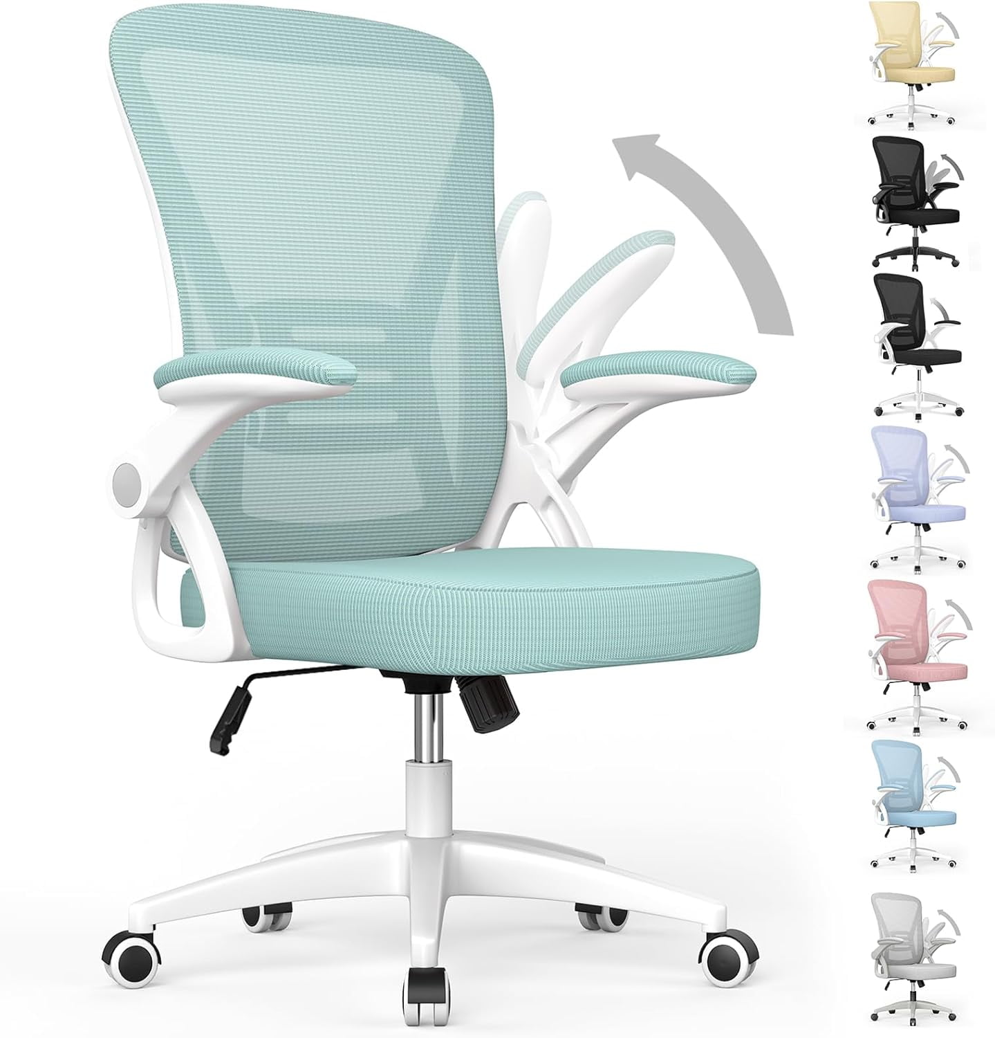 naspaluro Ergonomic Office Chair, Mid Back Desk Chair with Adjustable ...