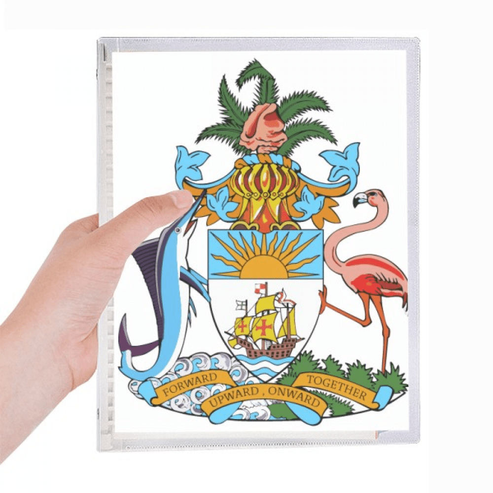nassau bahamas national emblem notebook loose diary refillable journal ...