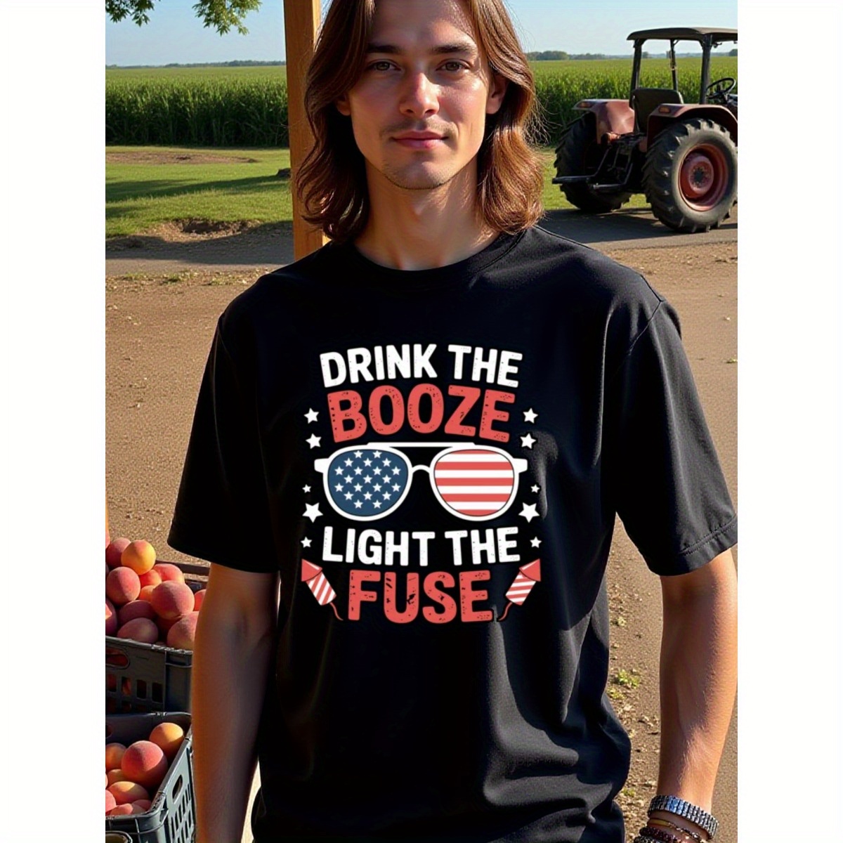 natee local warehouse clearance 4th of July Patriotic T-shirt: Drink ...