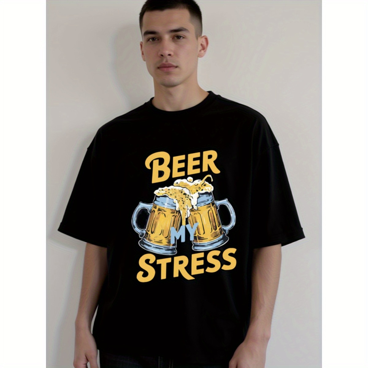 natee local warehouse clearance Beer My Stress: Funny Drinking T-shirt ...