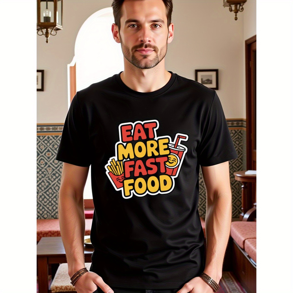 natee local warehouse clearance Bold and Fun Eat More Fast Food Graphic ...