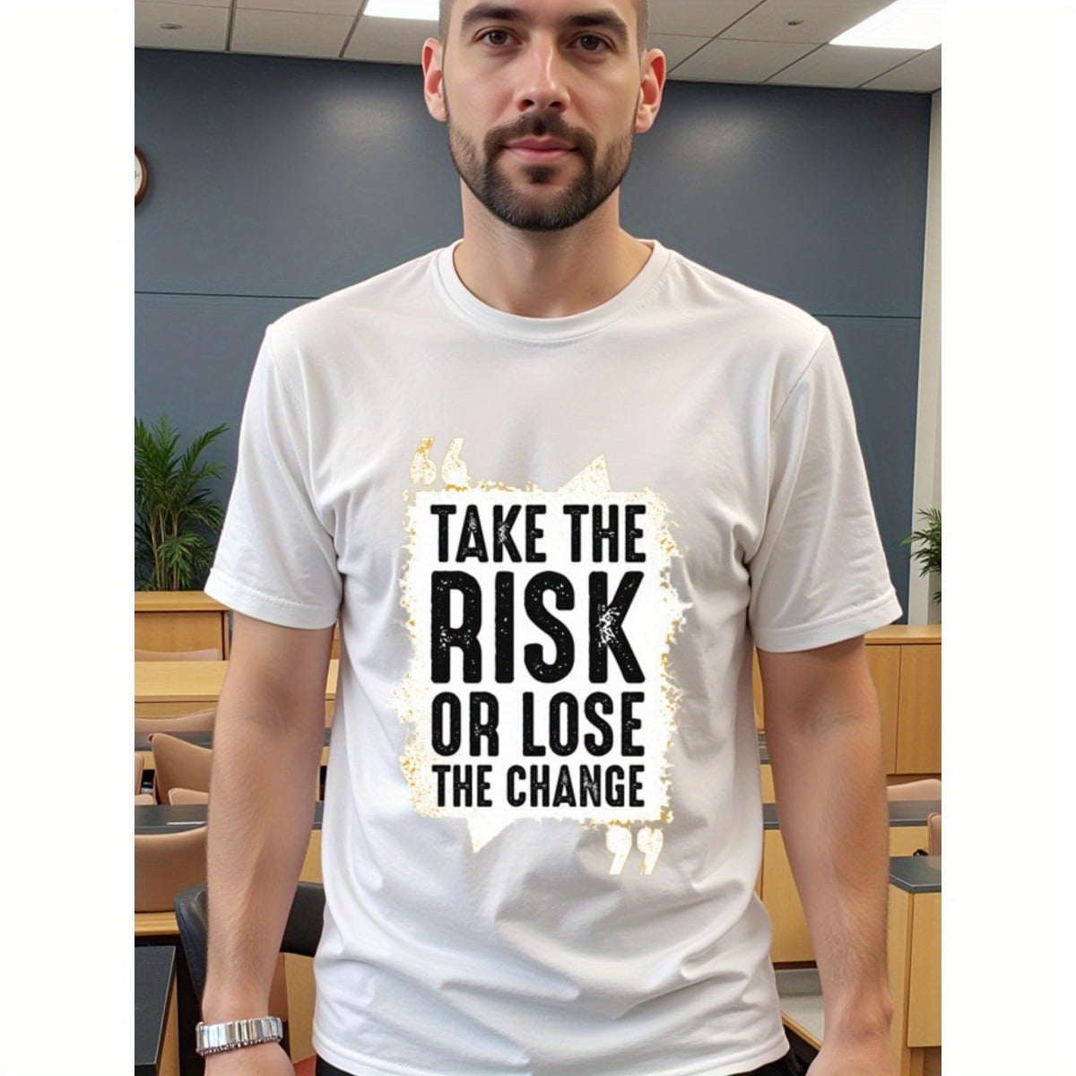 natee local warehouse clearance Bold Statement T-shirt: Take the Risk ...