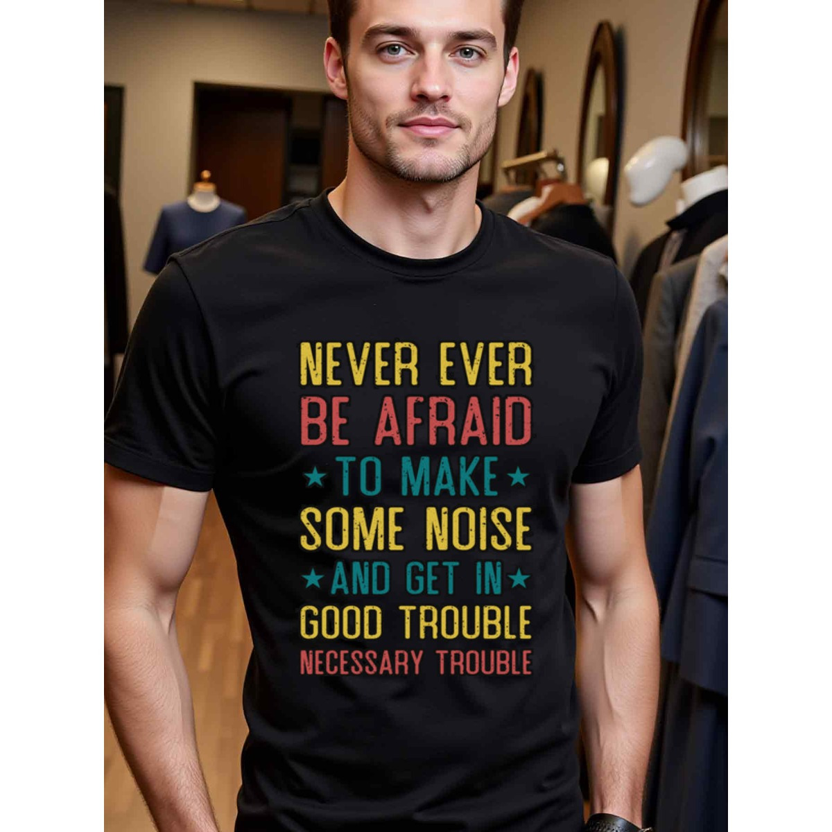 natee local warehouse clearance Bold Statement Tee: Make Noise, Get in ...