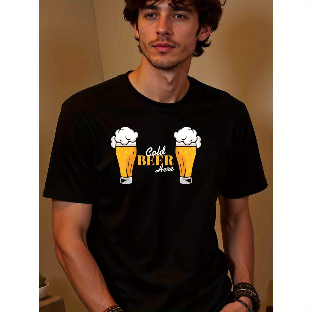 natee local warehouse clearance Chill Out: Cold Beer Here Graphic Tee ...