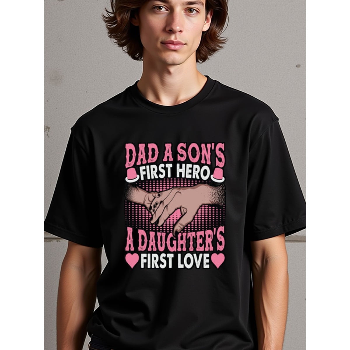 natee local warehouse clearance Dad: a Son's First Hero, a Daughter's First Love, 100% Cotton ...