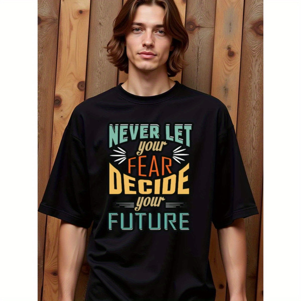 natee local warehouse clearance Empower Your Journey: Never Let Fear Decide Your Future Tee, 100 ...