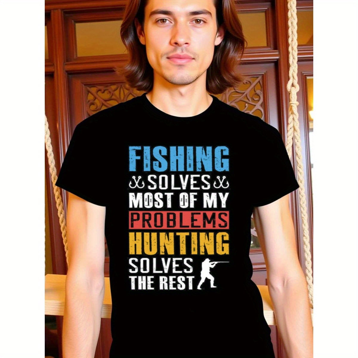 natee local warehouse clearance Fishing Solves Most Problems, Hunting Solves the Rest, 100% ...