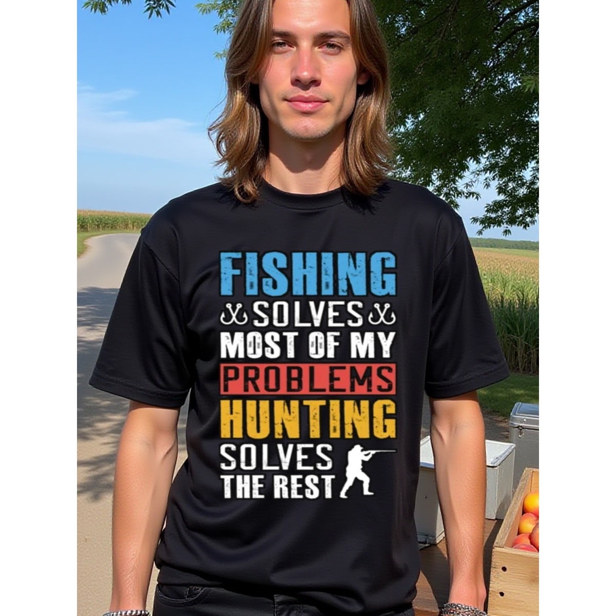 natee local warehouse clearance Fishing Solves Most Problems, Hunting ...