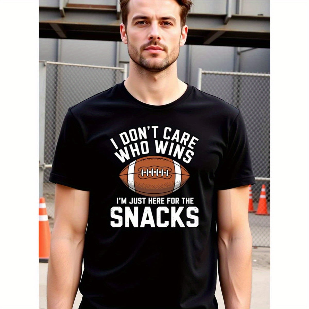natee local warehouse clearance Football Snack Lover's Tee: I Don't Care Who Wins, Just Here for ...