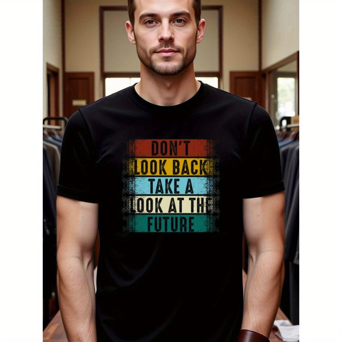 natee local warehouse clearance Forward-thinking Motivational T-shirt ...