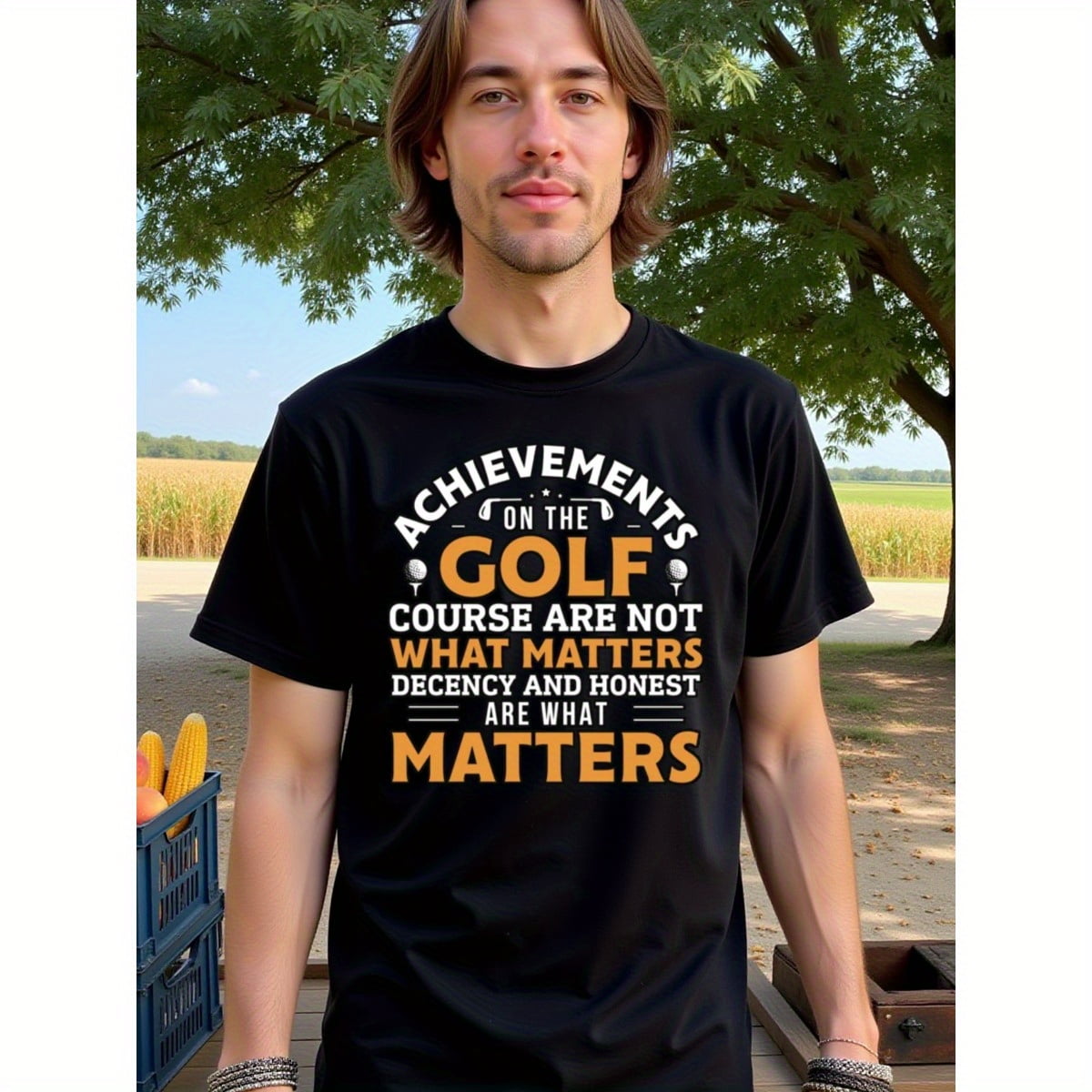 natee local warehouse clearance Golf Ethos: Achievements Vs. Decency & Honesty, 100% Cotton ...