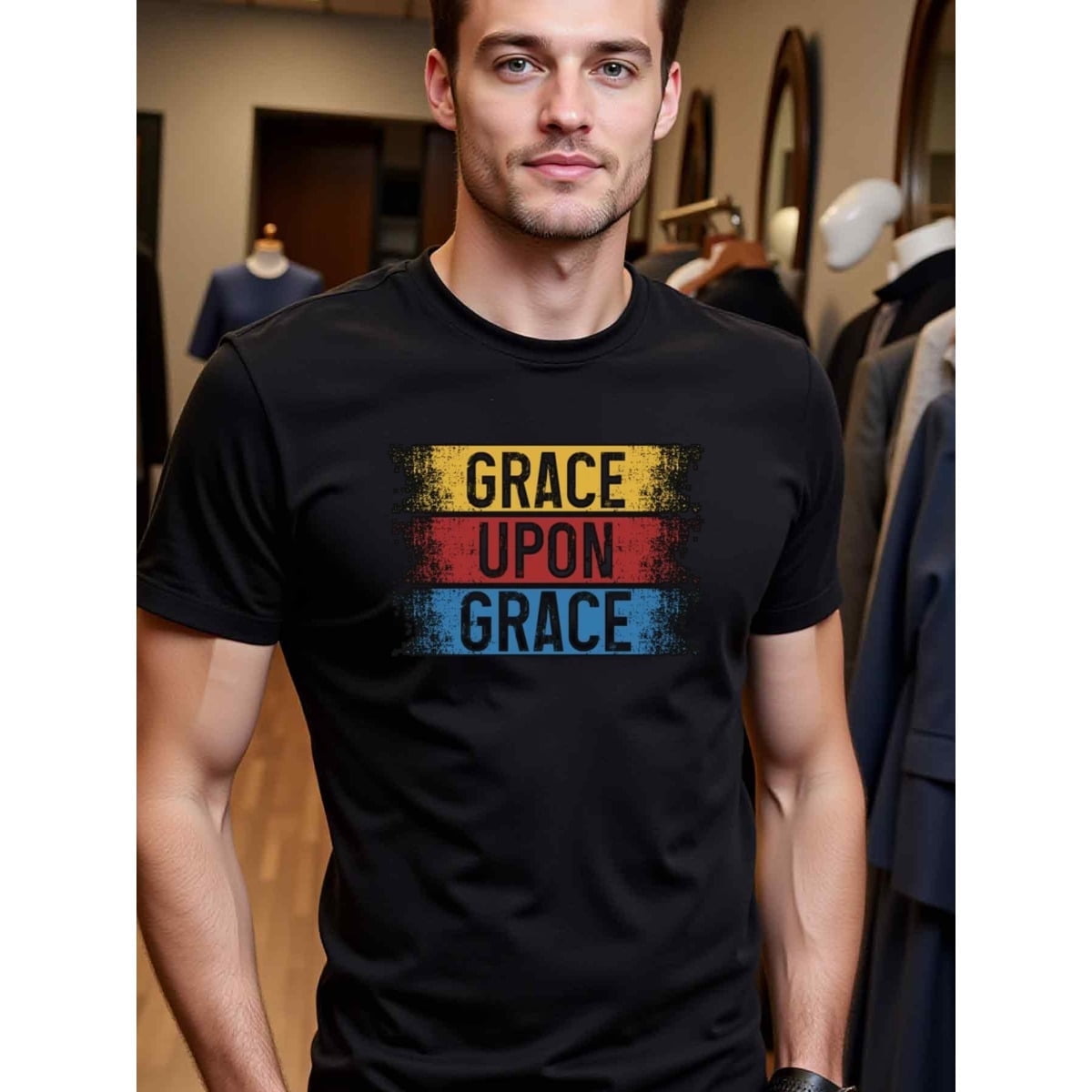 natee local warehouse clearance Grace Upon Grace: Bold Statement Tee ...