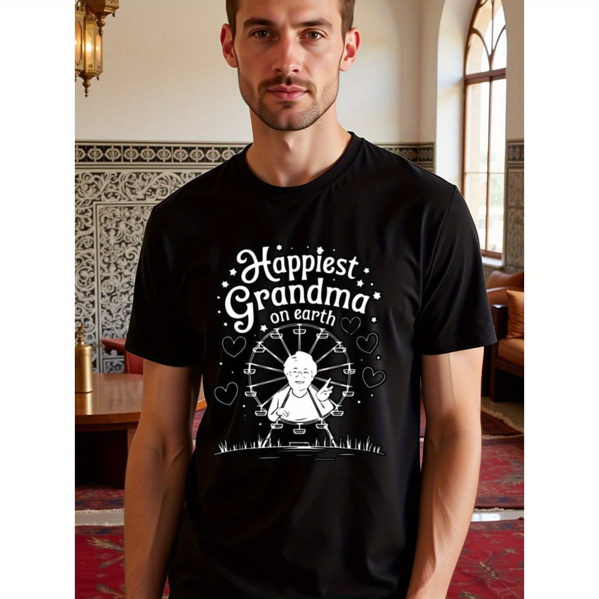 natee local warehouse clearance Happiest Grandma on Earth: Fun & Heartfelt Graphic Tee, 100% ...