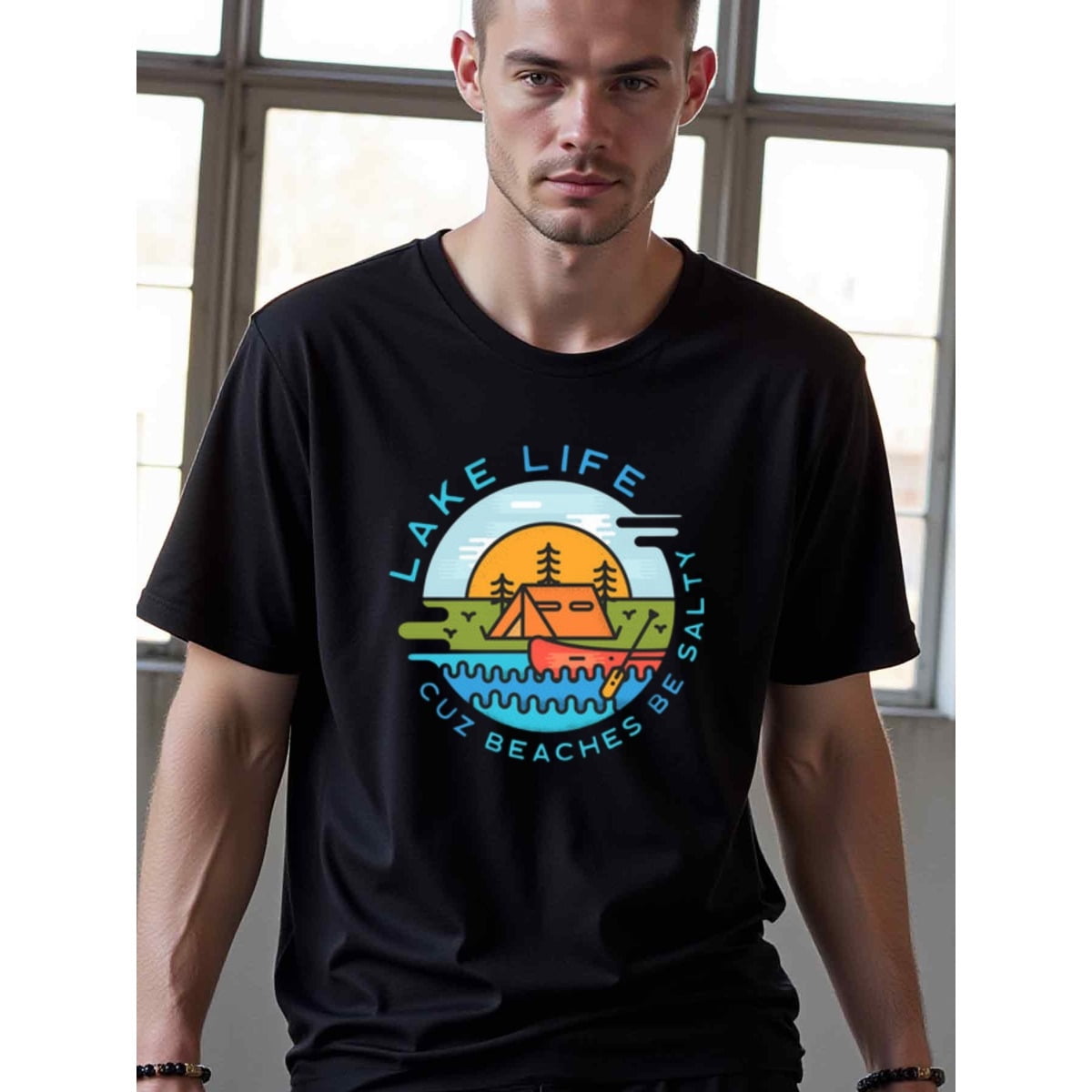 natee local warehouse clearance Lake Life: Beaches Be Salty, 100% ...