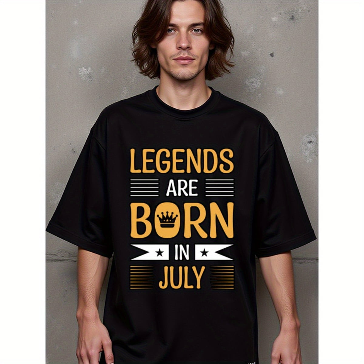 natee local warehouse clearance Legends Are Born in July - Bold Birthday Tee, 100% Cotton Fabric ...