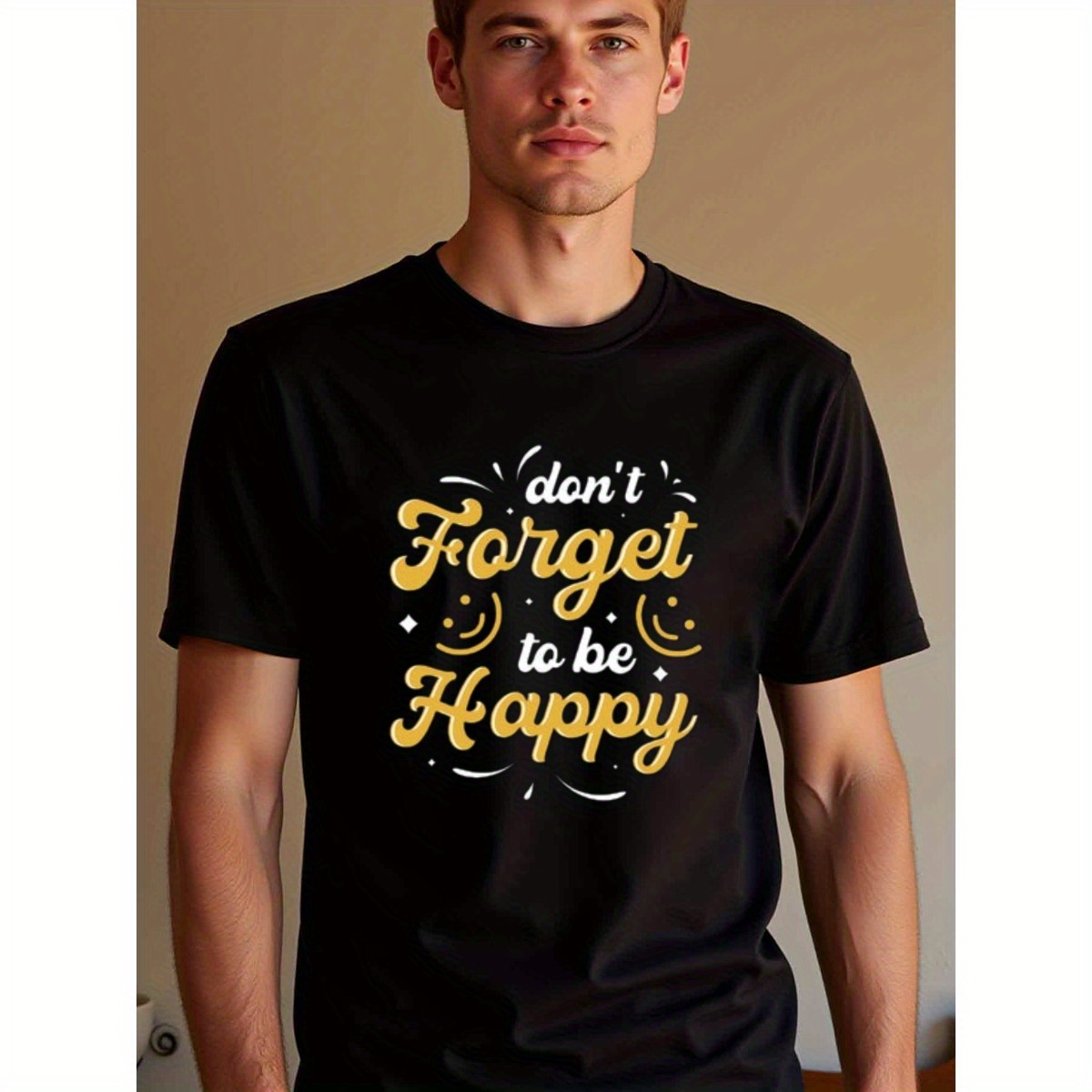 natee local warehouse clearance Motivational Black T-shirt: Don't ...