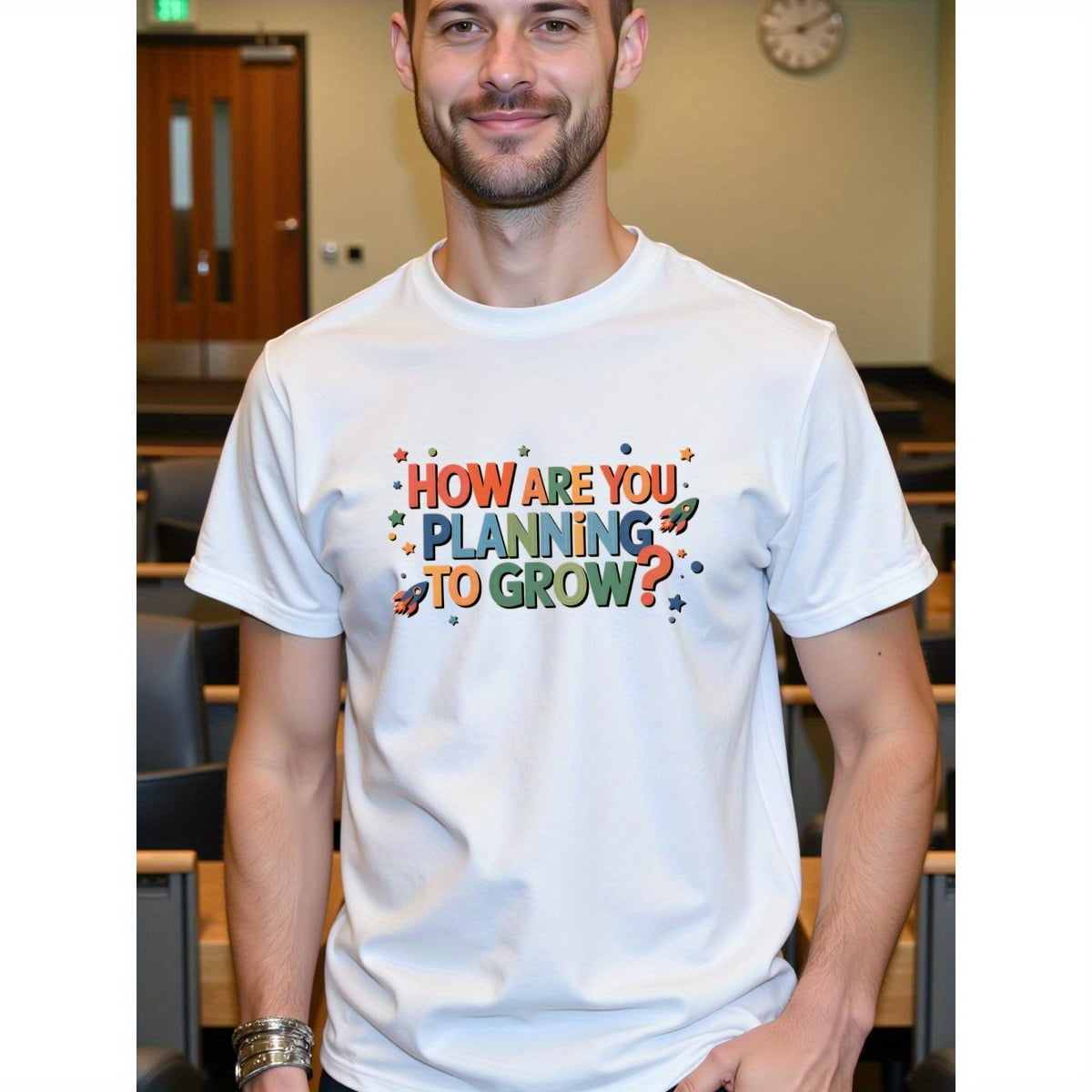 natee Motivational Growth: How Are You Planning to Grow?, Men's T-Shirt ...