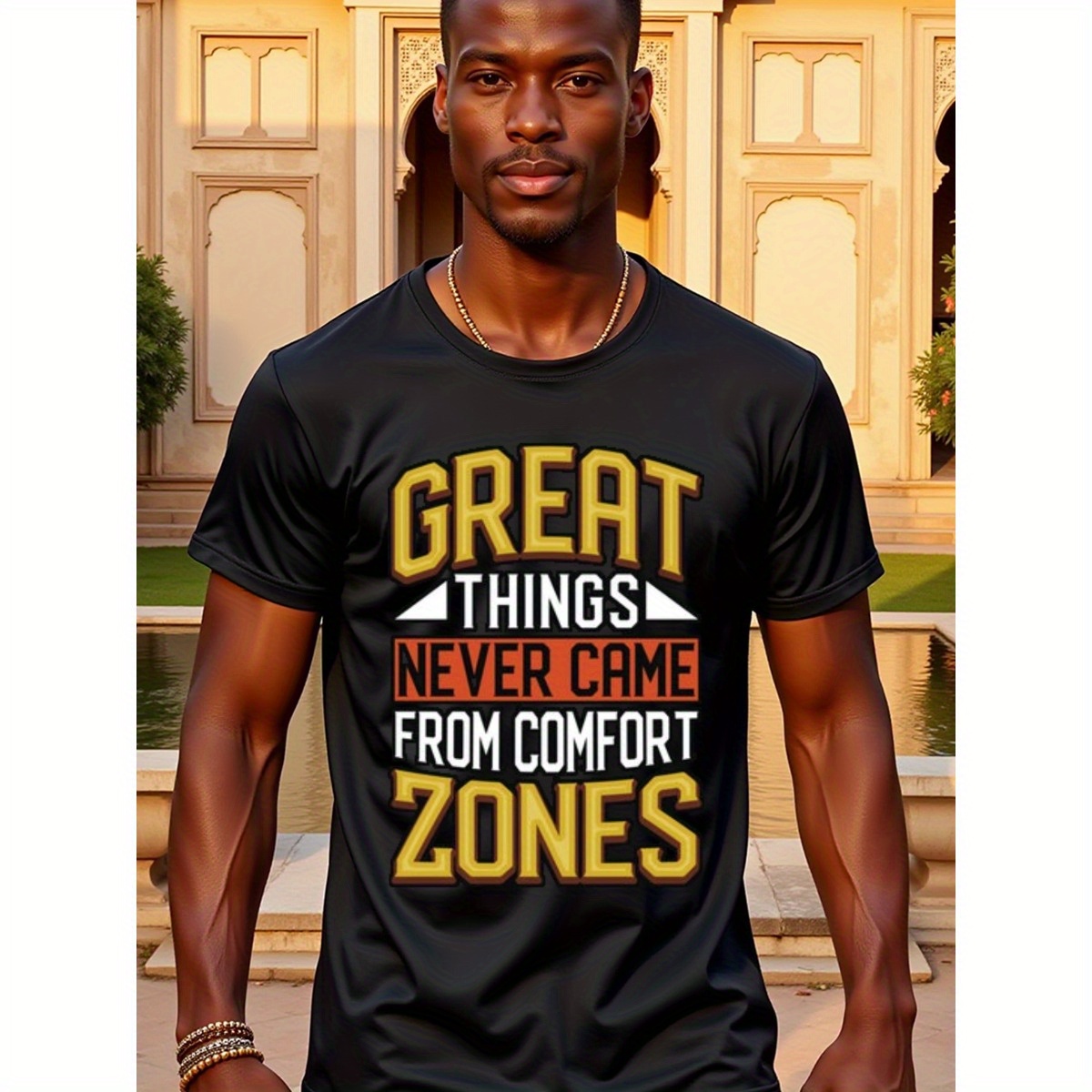 natee local warehouse clearance Motivational T-shirt: Great Things ...