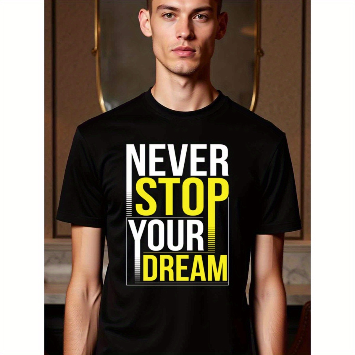 natee local warehouse clearance Motivational T-shirt: Never Stop Your ...