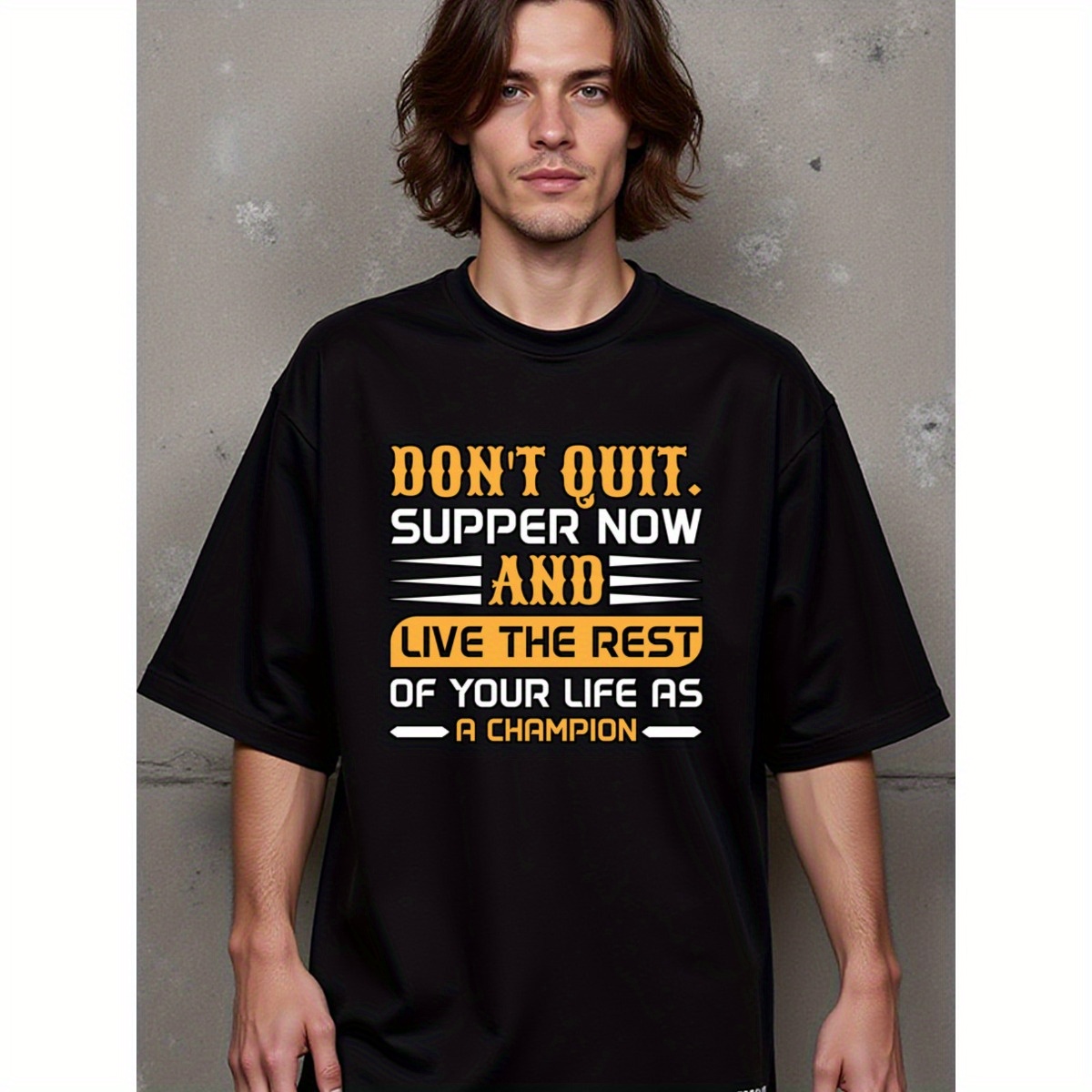 natee local warehouse clearance Motivational T-shirt: Don't Quit ...