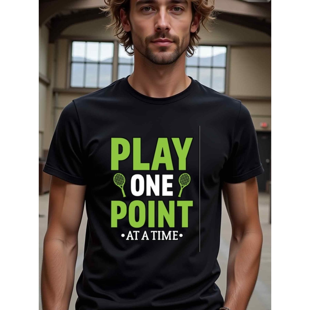 natee local warehouse clearance Motivational Tennis Shirt: Play One ...