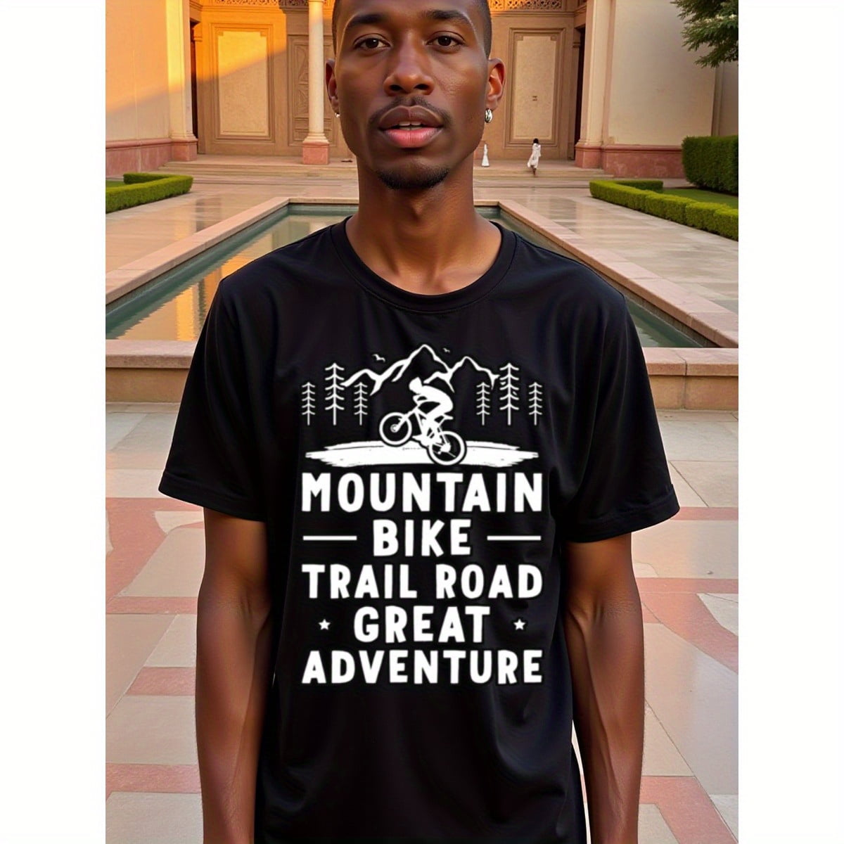 natee local warehouse clearance Mountain Bike Trail Road Great Adventure T-shirt, 100% Cotton ...