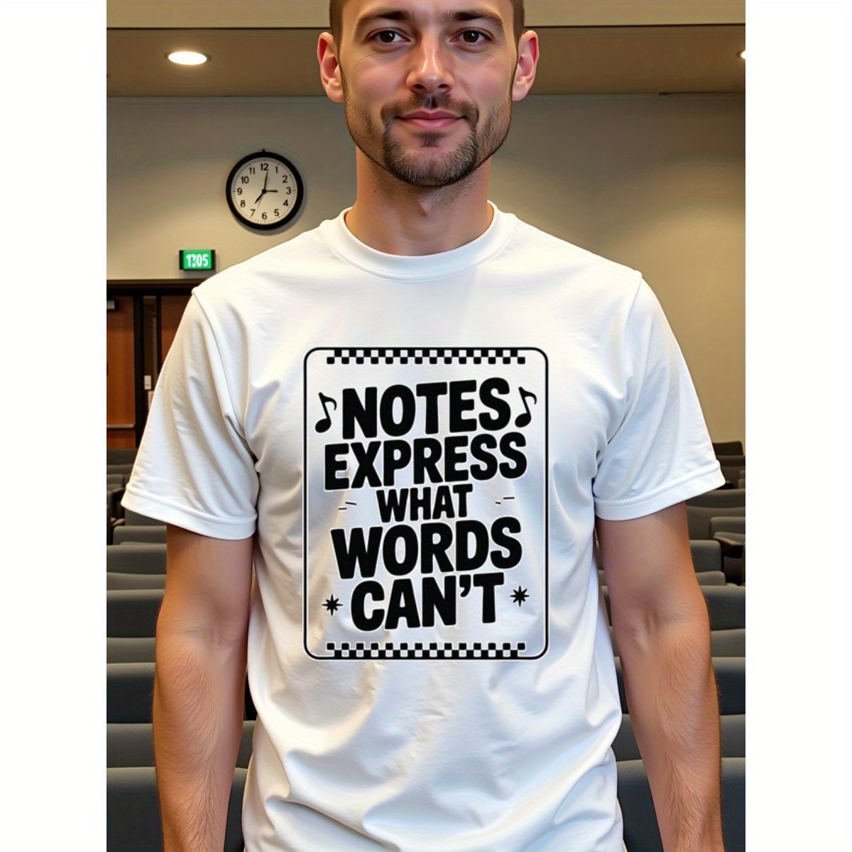 natee local warehouse clearance Music Lovers Tee: Notes Express What ...