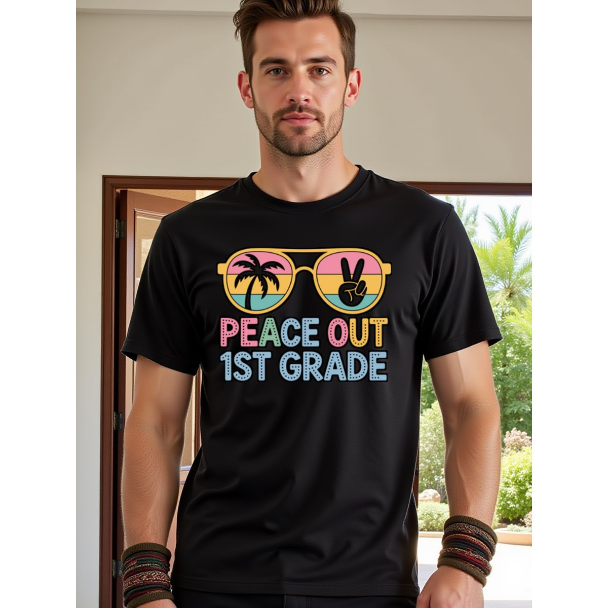 natee local warehouse clearance Peace Out 1st Grade Sunglasses Retro T ...